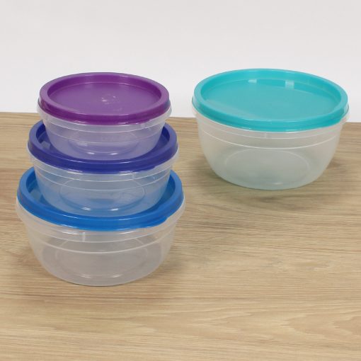 Set De Recipiente Redondo Multiuso - 4 Pzs - Mil Rebajas